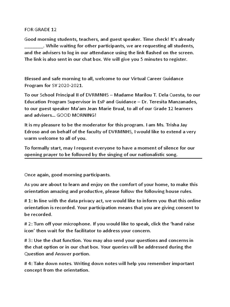 CGP Script For Grade 12 | PDF