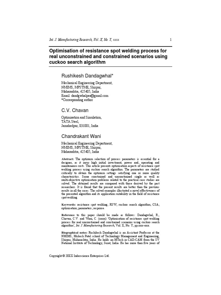 2018 - Scopus - Optimisation of Resistance Spot Welding Process For Real Unconstrained and ...
