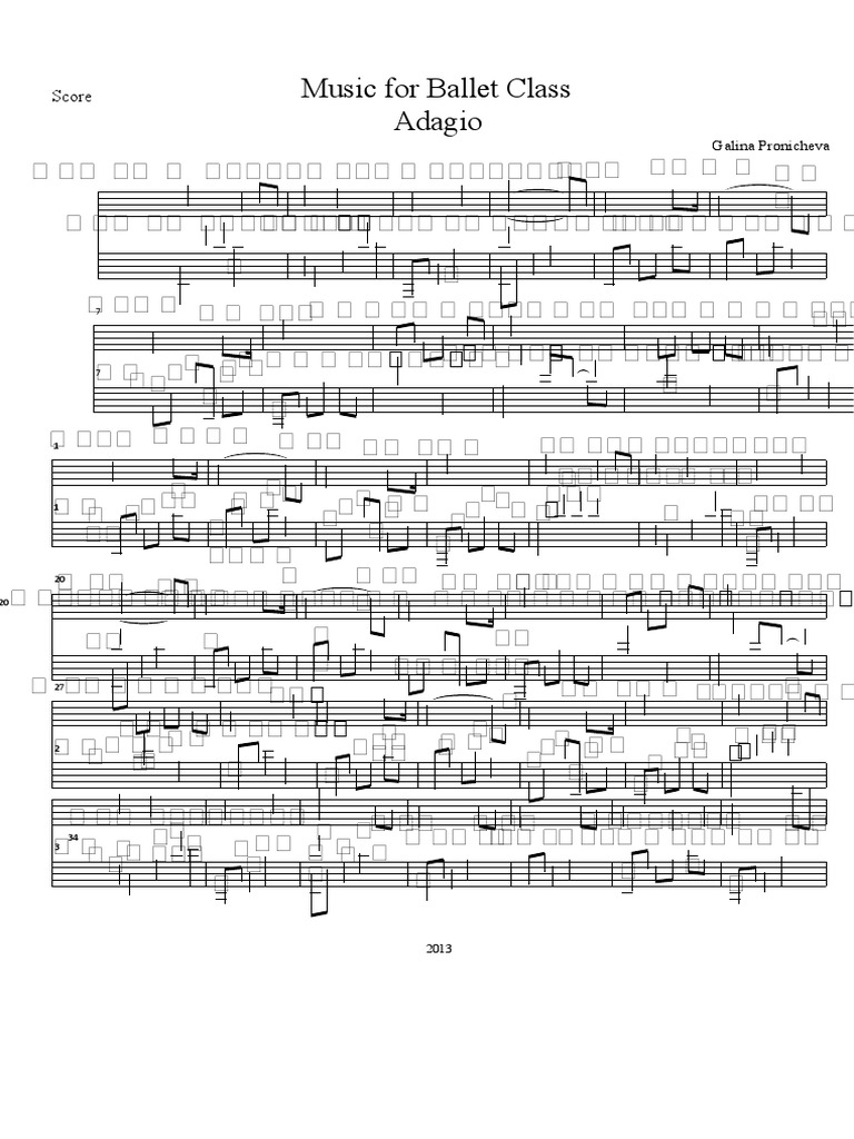 Music For Ballet Class Adagio: Score | PDF