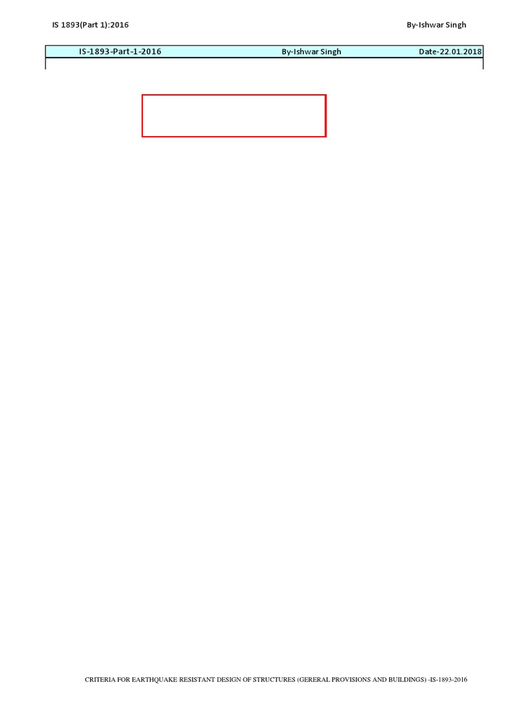 IS 1893 (Part 1) :2016 By-Ishwar Singh | PDF | Technology & Engineering