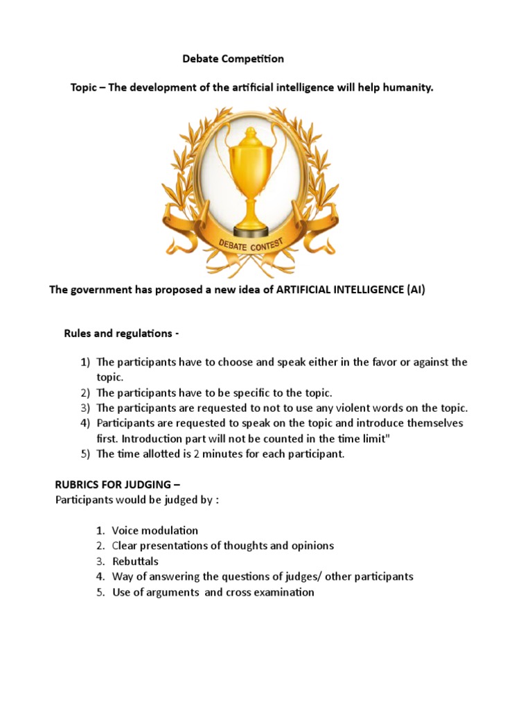 Debate Competition | PDF