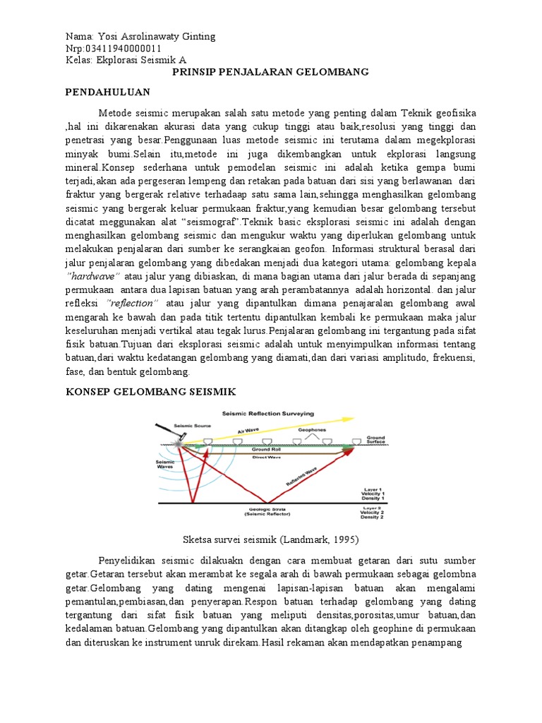 Prinsip Penjalaran Gelombang Seismik | PDF | Seni | Sains & Matematika