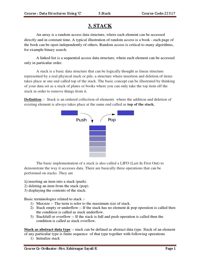DSU Unit 3 Stack | PDF | Data Type | Subroutine