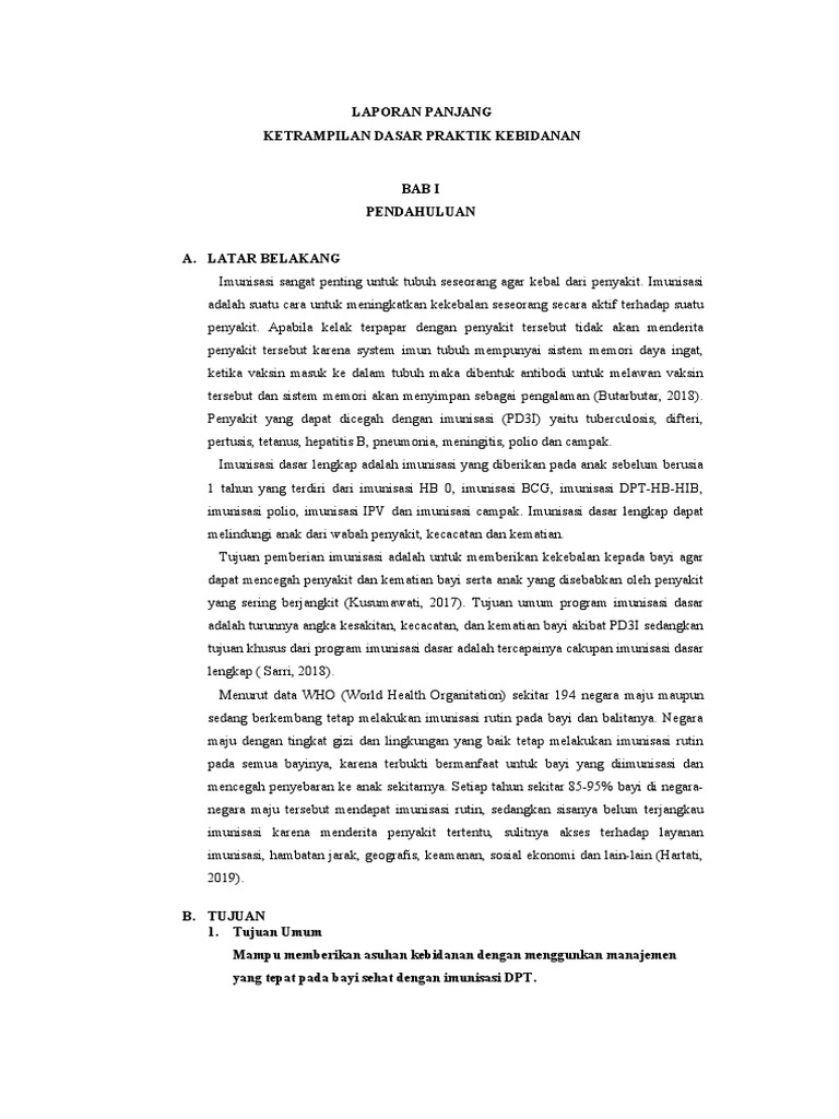 Laporan Panjang KDPK DPT (Fransisca) | PDF