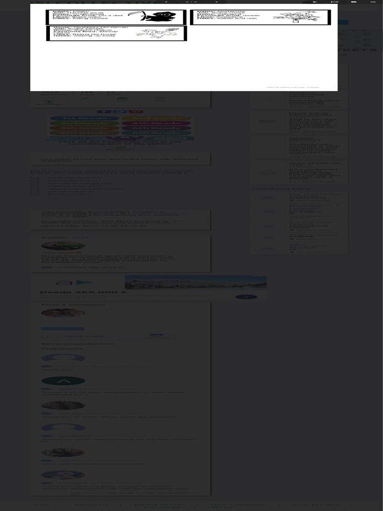 Halloween Conversation Cards - English ESL Worksheets For Distance ...