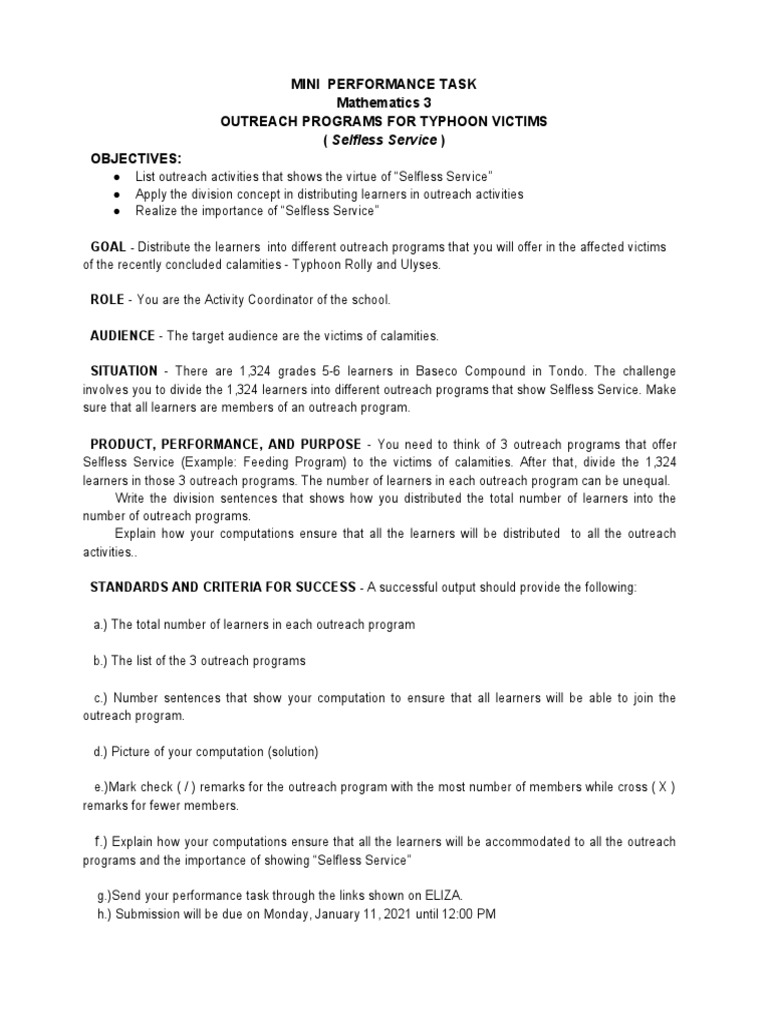 MINI PERFORMANCE TSK | PDF | Behavior Modification | Communication