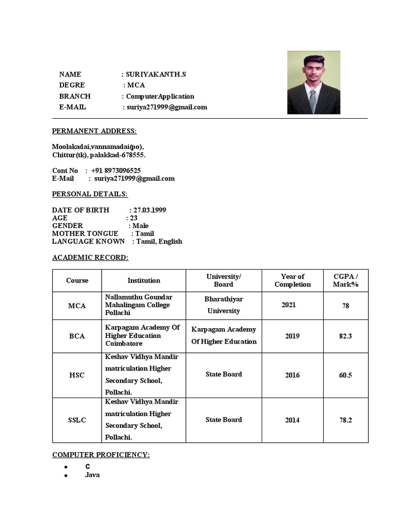 Surya Resume | PDF