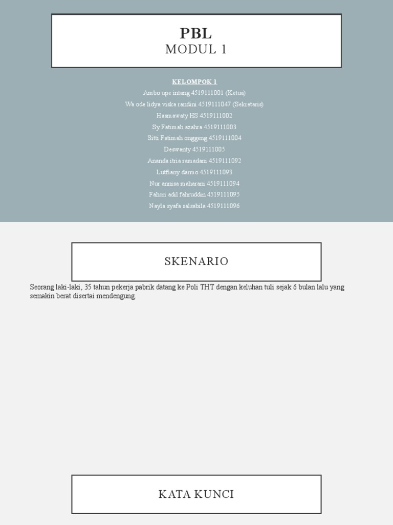 PBL Tuli Modul 1 | PDF