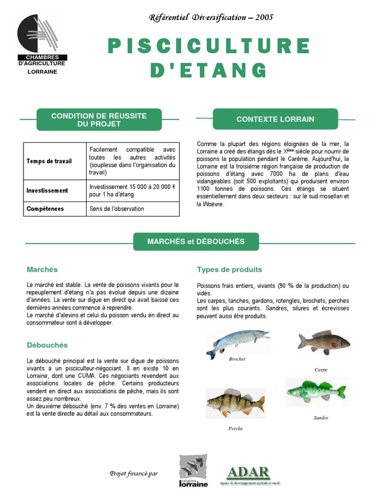 Pisciculture | PDF | Aquaculture | Étang