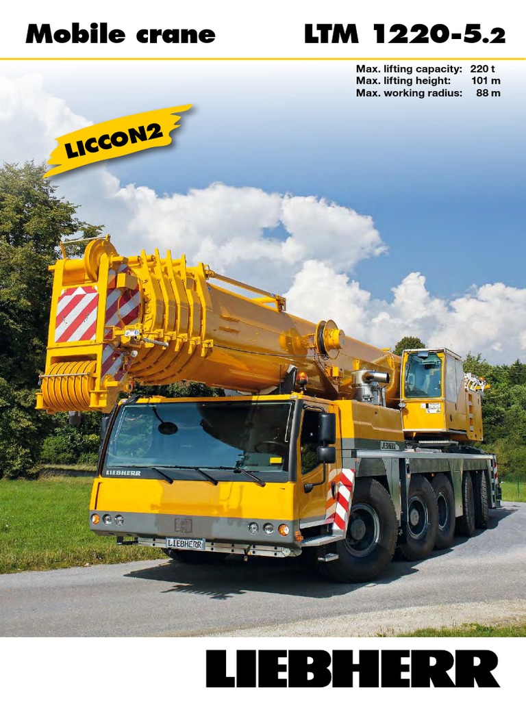 Liebherr Crane LTM 1220-5.2 | PDF | Steering | Crane (Machine)