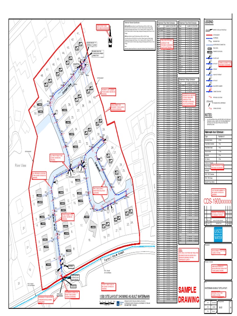 WATERMAIN Development Sample 01-W-01 | PDF | Pipe (Fluid Conveyance ...