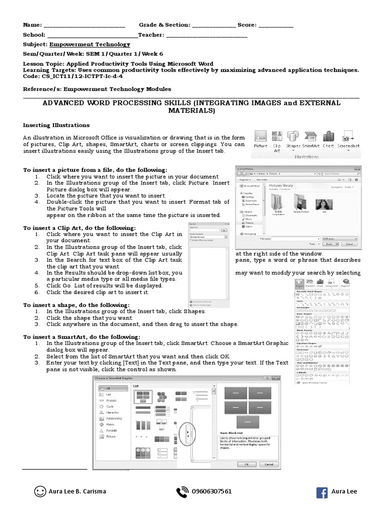 Advanced Word Processing Guide | PDF | Computer Science | Software