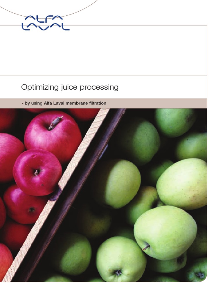Membrane Filtration Juice | PDF | Membrane | Membrane Technology