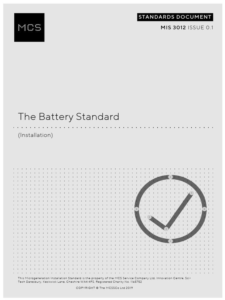 Mis 3012 The Battery Standart Battery Storage Systems V0 1 Pdf Electrical Engineering