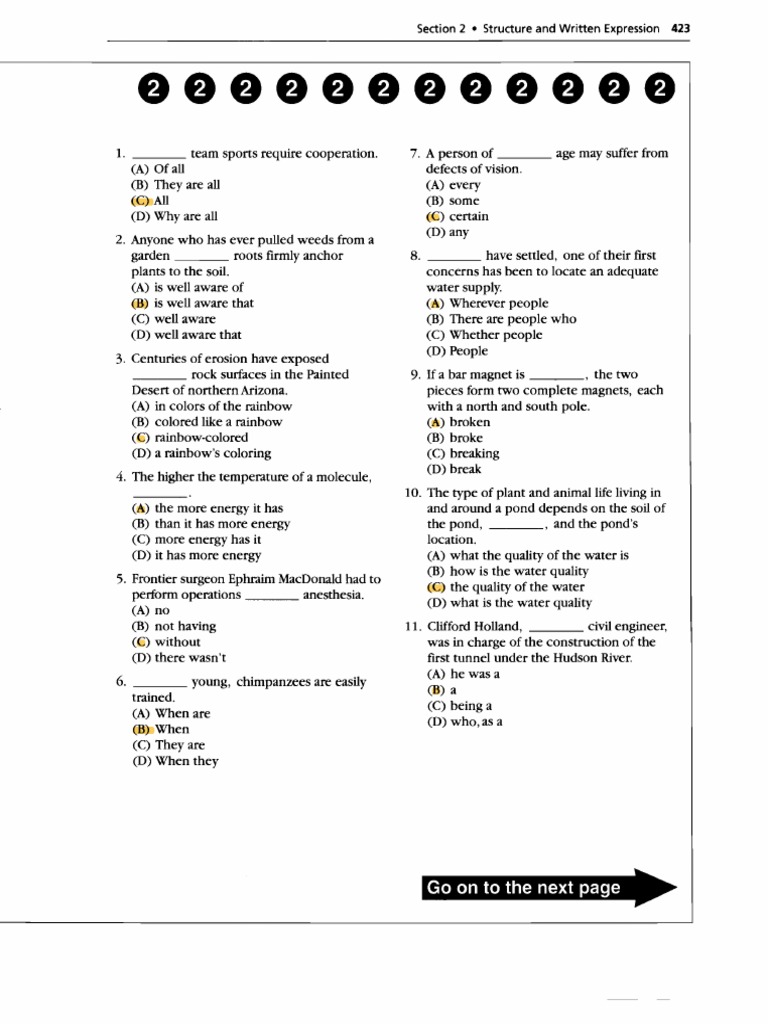 TOEFL Structure-Reading Practice Test 1 | PDF | Sun | Stars