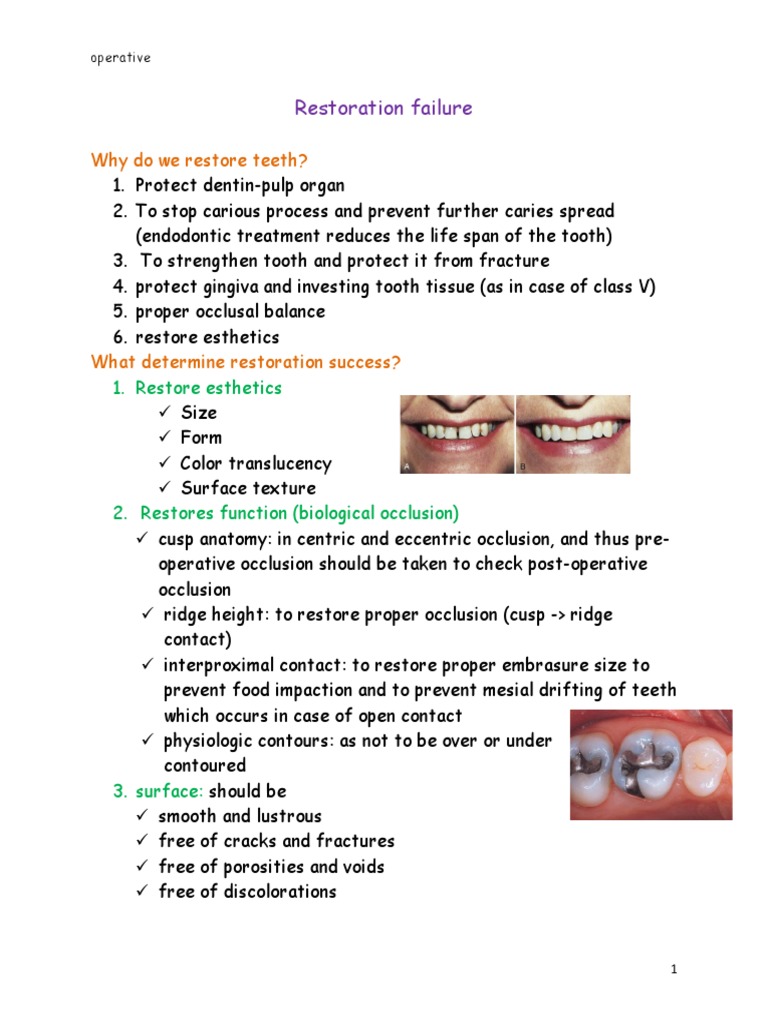 ch.5 (Restoration Failure) | PDF | Wear | Tooth Enamel