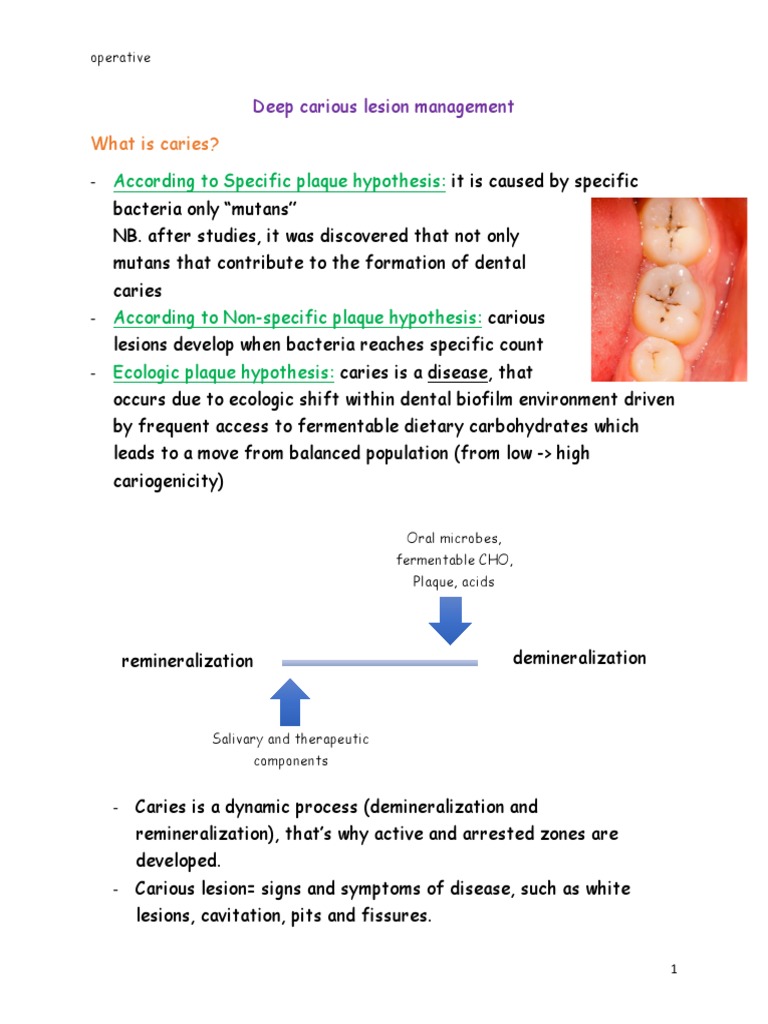 Managing Deep Carious Lesions Effectively | PDF | Dentistry | Mouth