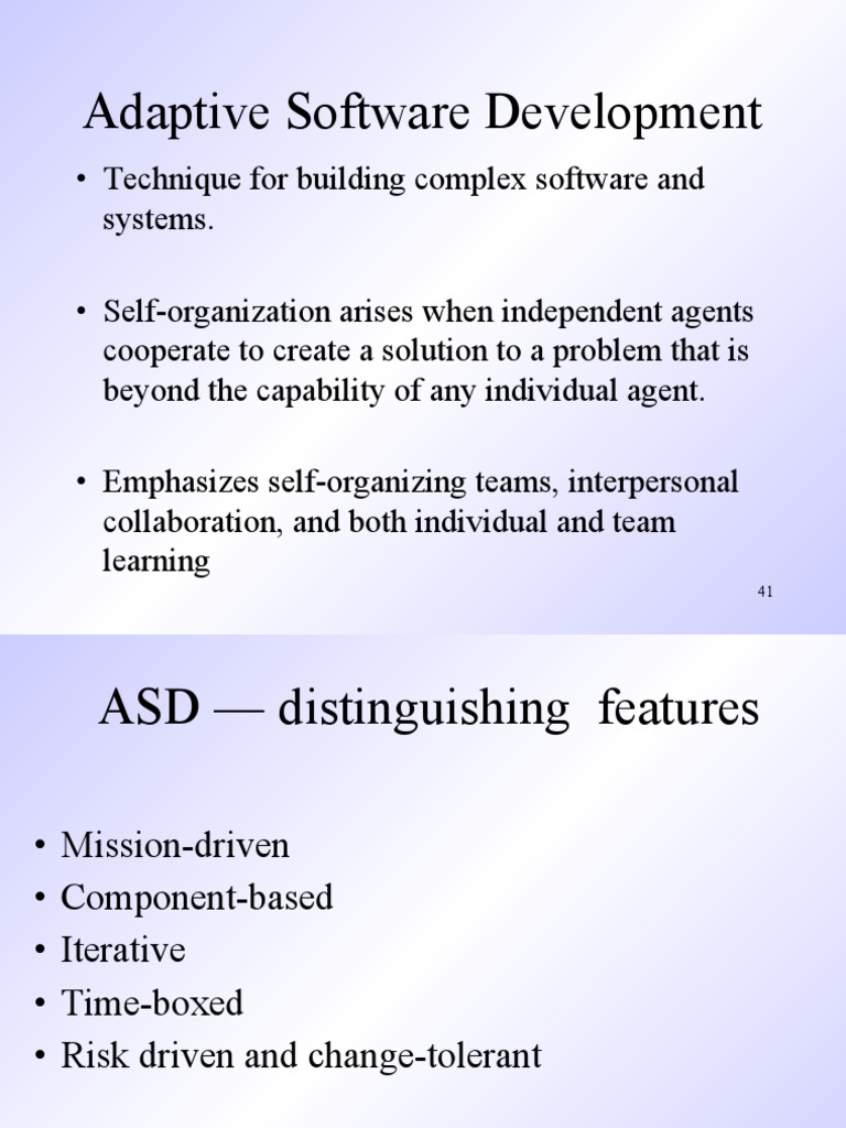 Adaptive Software Development | PDF | Software Development | Product ...