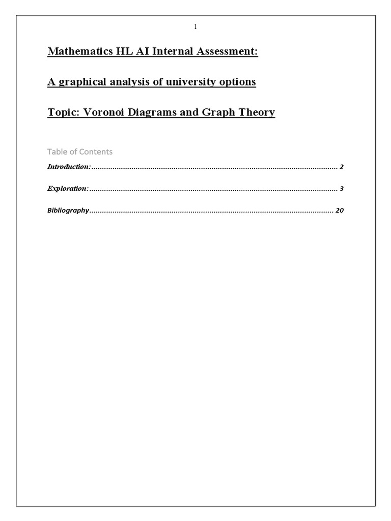 Maths IA Anna | PDF | Vertex (Graph Theory) | Mathematical Relations
