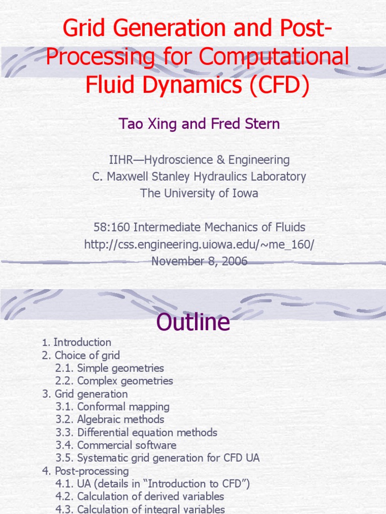 Cfd Grid Post Processing 2006 Pdf Computational Fluid Dynamics