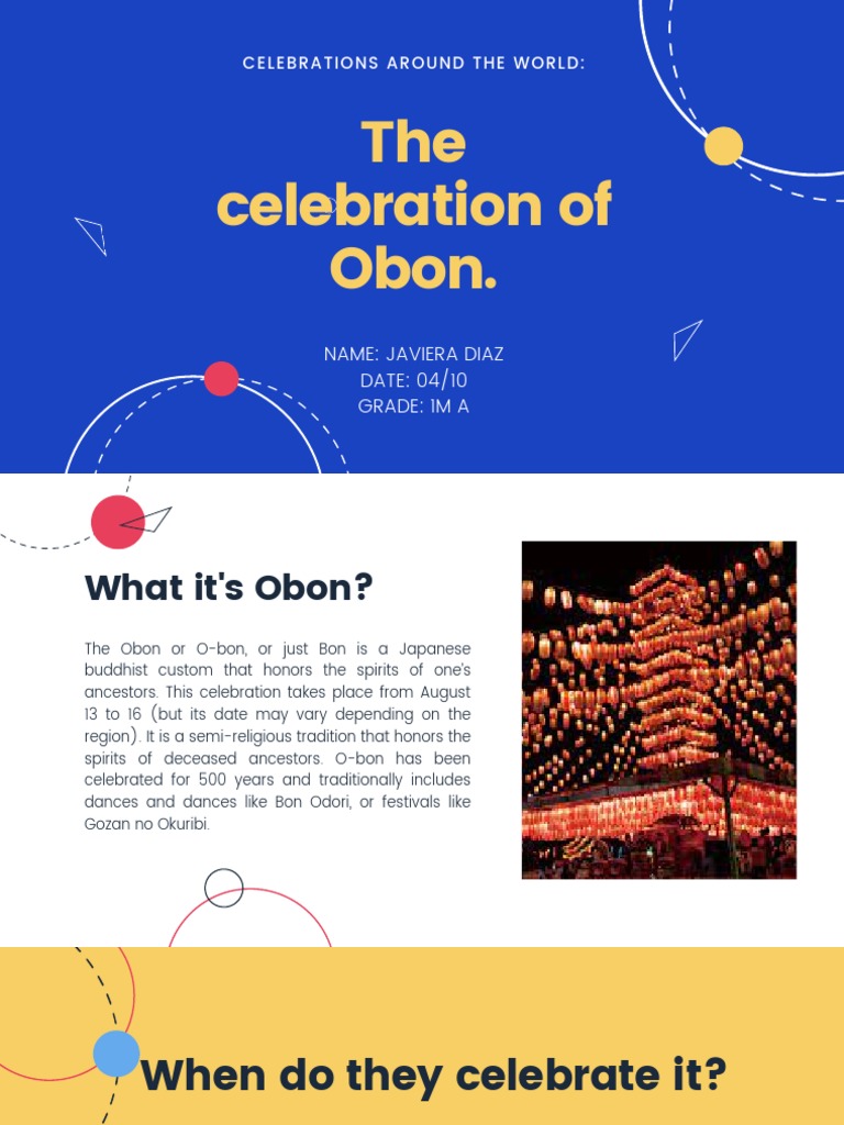 Presentation of The Obon Festival | PDF | Religious Holidays | Traditions
