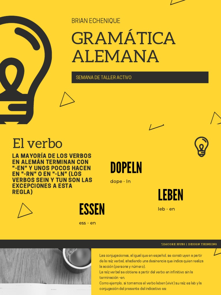 Gramatica en El Alemán | PDF | Verbo | Conjugación gramatical