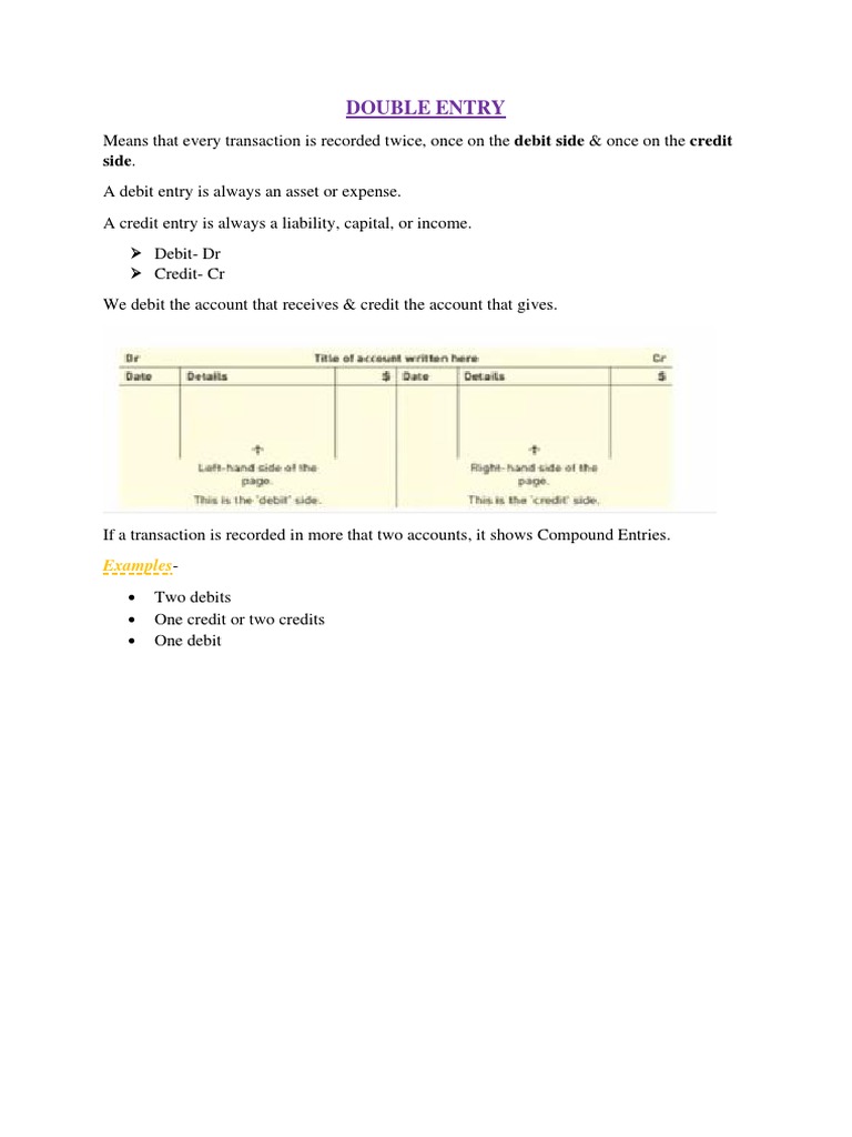 Double Entry | PDF
