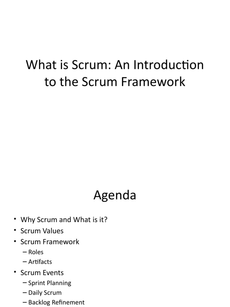 What Is Scrum: An Introduction To The Scrum Framework | PDF | Scrum ...