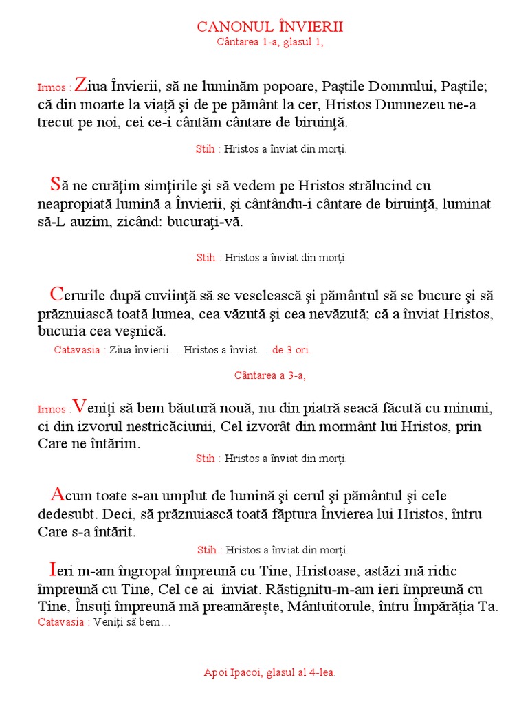 Canonul Pastelui | PDF