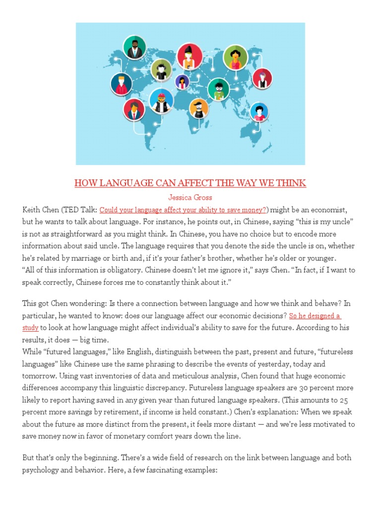 How Languages Affect The Way We Think - Article | PDF | English ...