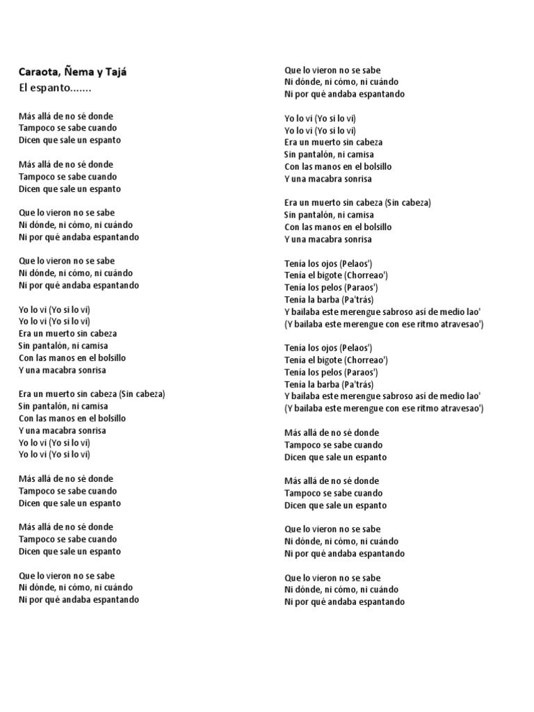 Caraota Ñema y Taja | PDF | Subgéneros musicales | Musica en español