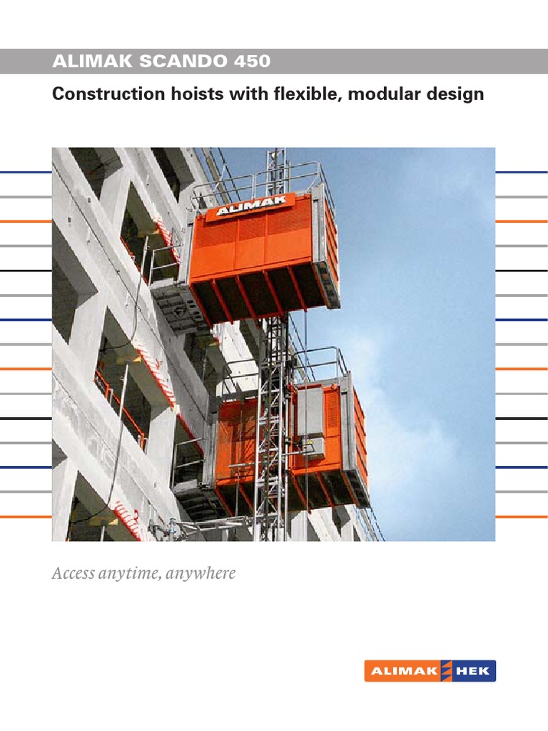 Construction Hoists With Flexible, Modular Design: Alimak Scando 450 ...