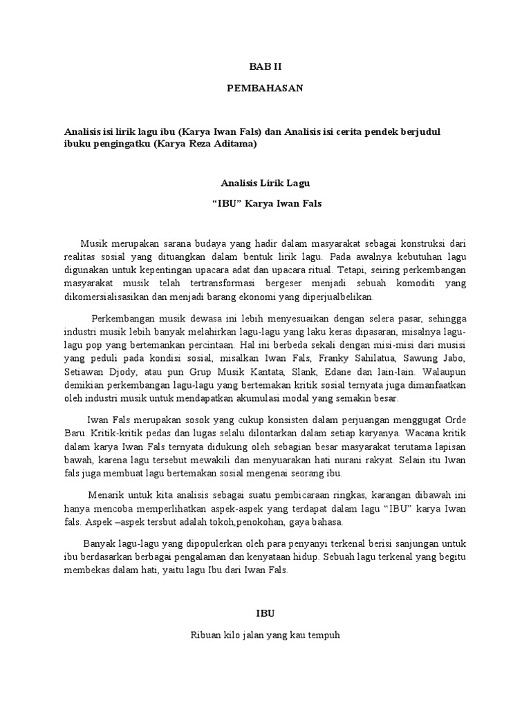 Analisis BAB II Ica Dan Susan | PDF | Puisi