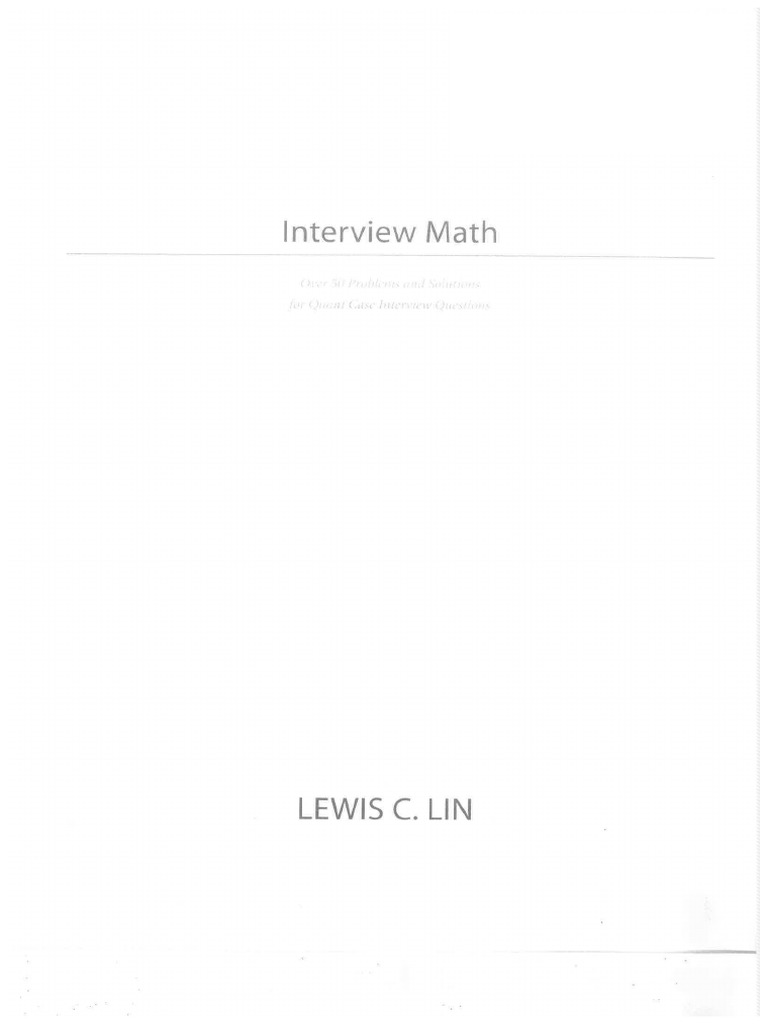 Interview Math Pdf