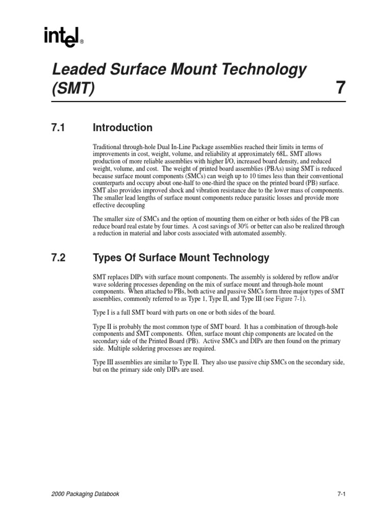 Leaded Surface Mount Technology - SMT | PDF | Soldering | Printed ...