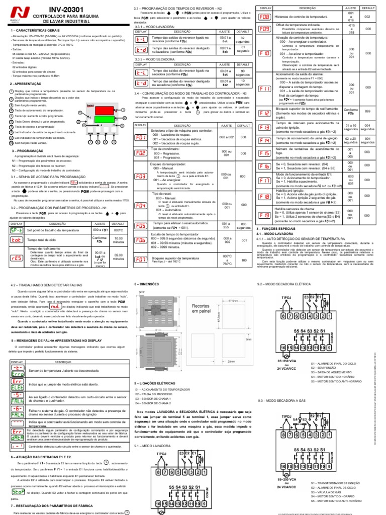 Manual Inova 20301 | PDF | Temperatura | Tempo
