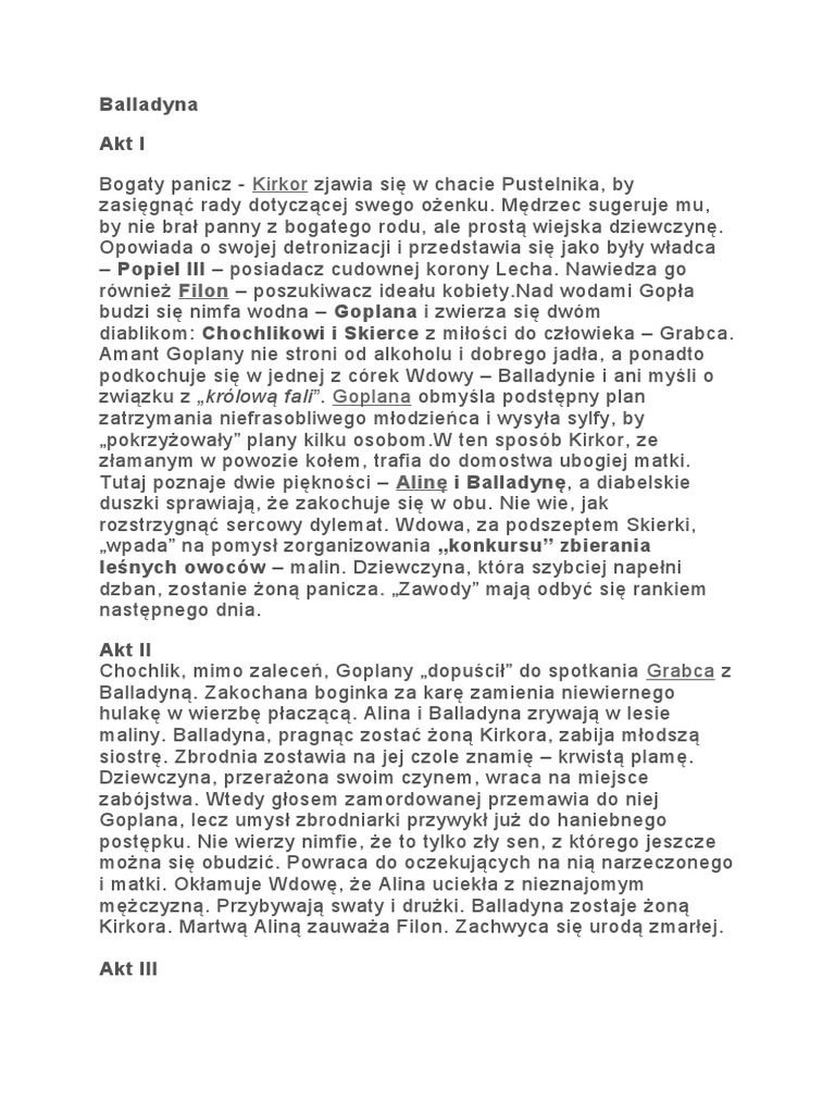 Balladyna | PDF