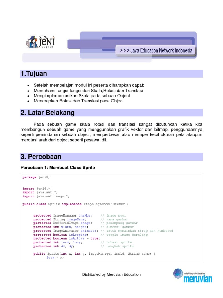 Lab Activity Modul8 Sprite And Collision Detection Pdf
