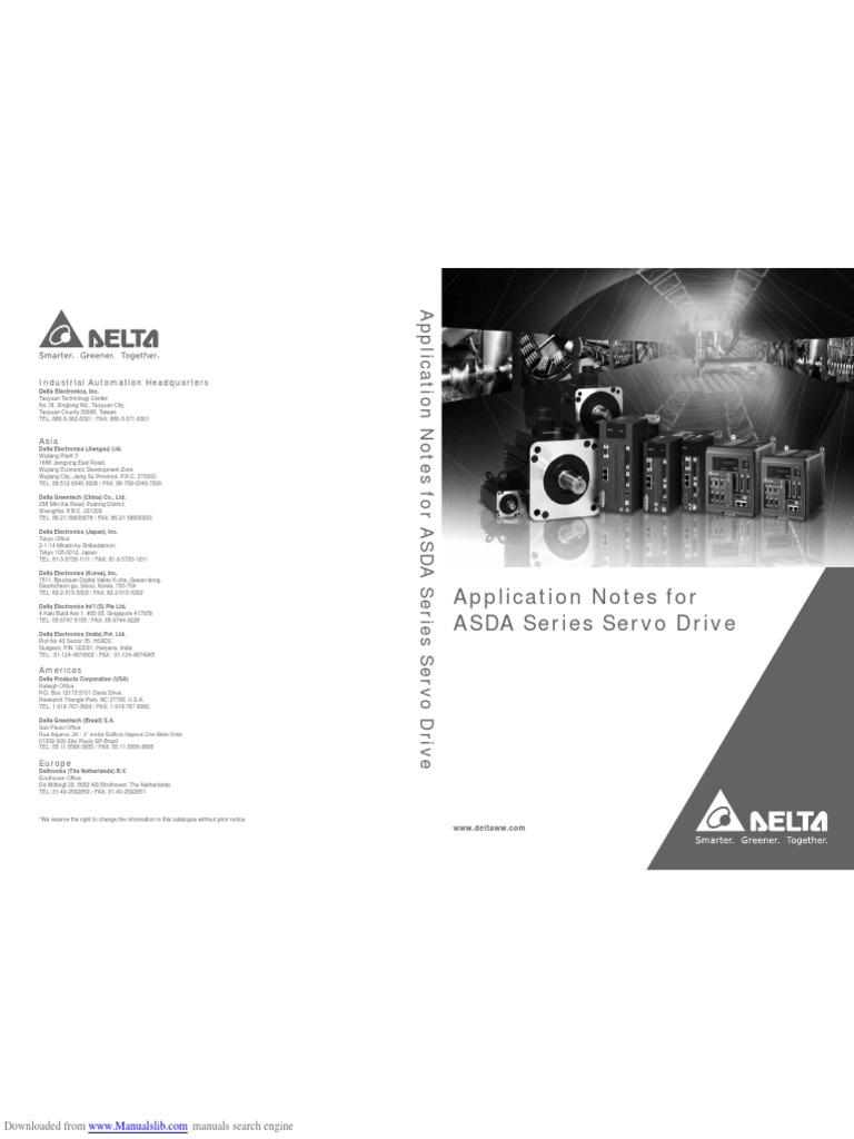 Application Notes For ASDA Series Servo Drive: Industrial Automation ...