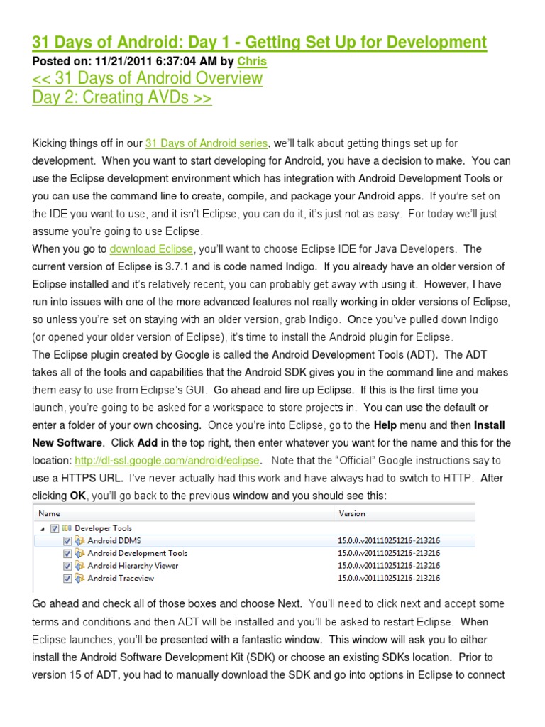 Android Development Setup Guide | PDF | Class (Computer Programming ...