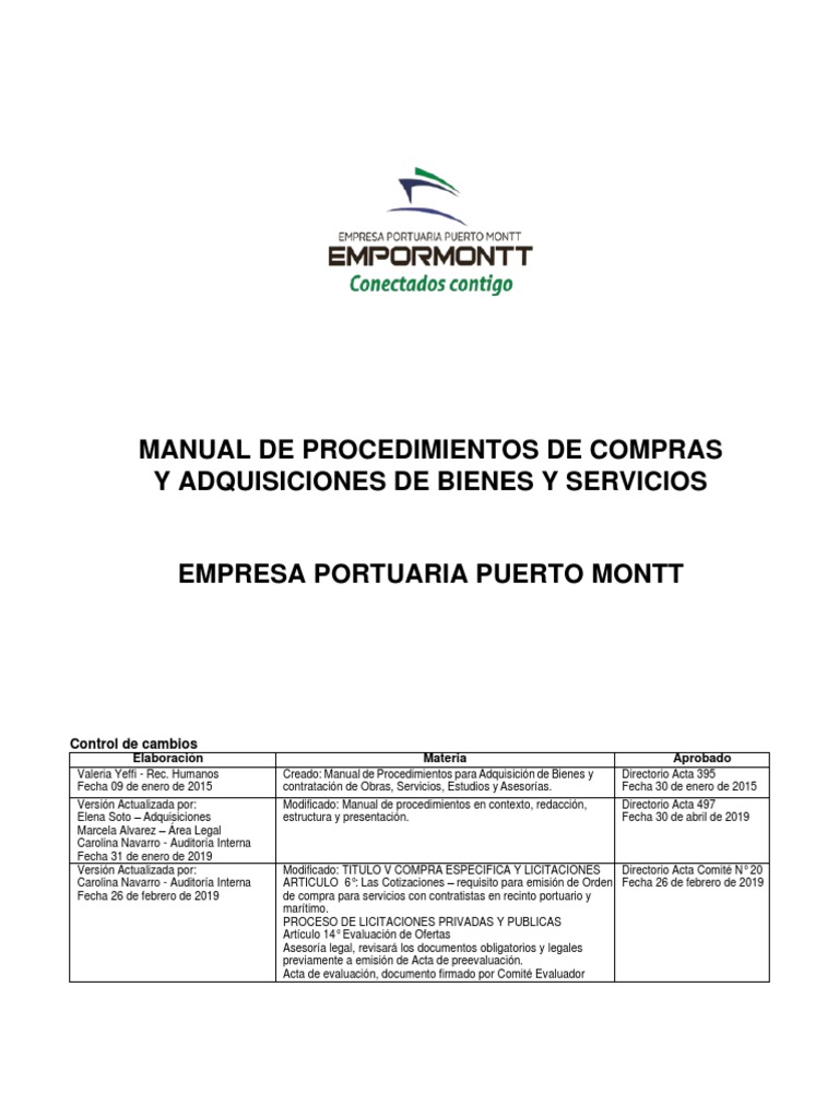 Manual de Procedimiento de Compras y Adquisiciones de Bienes y ... Manual de Procedimiento de Compras y Adquisiciones de Bienes y ...