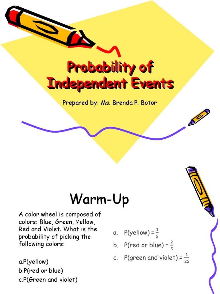 Independent and Dependent Probability | PDF | Lottery | Probability