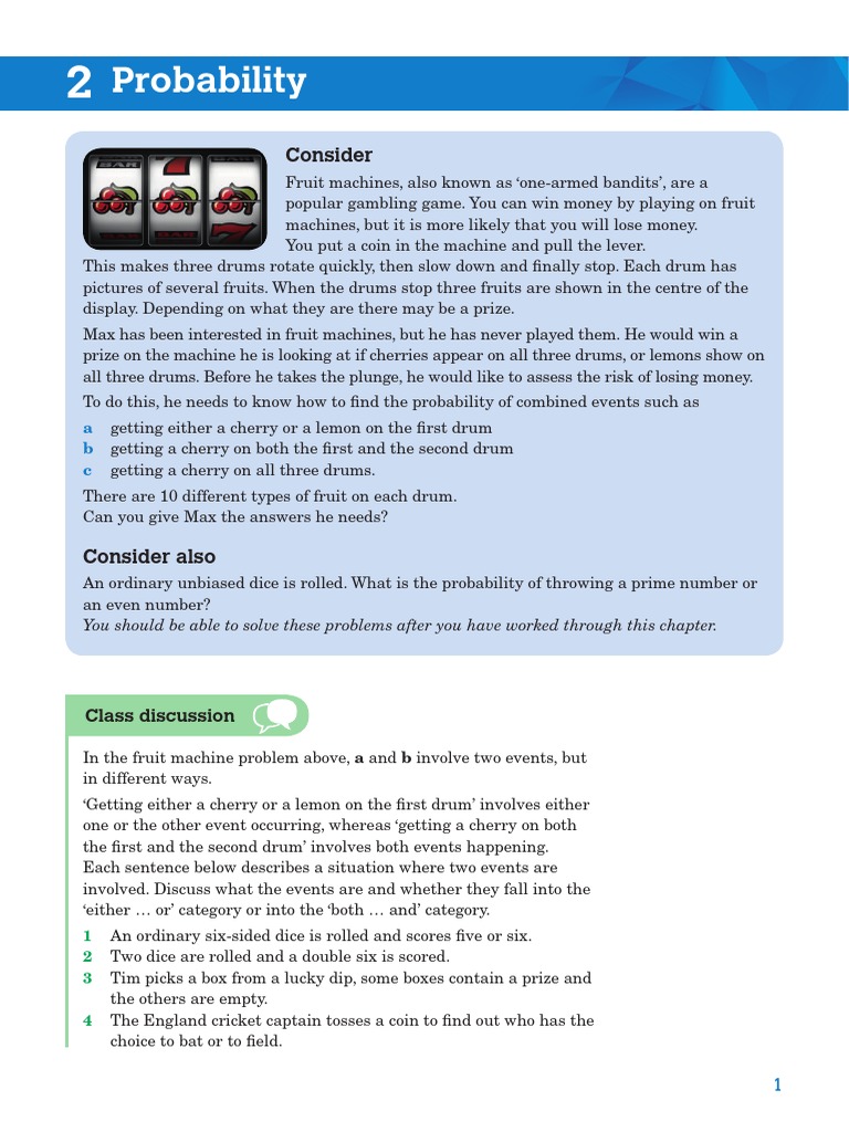 STP Mathematics 9 Sample Chapter | PDF | Slot Machine | Probability