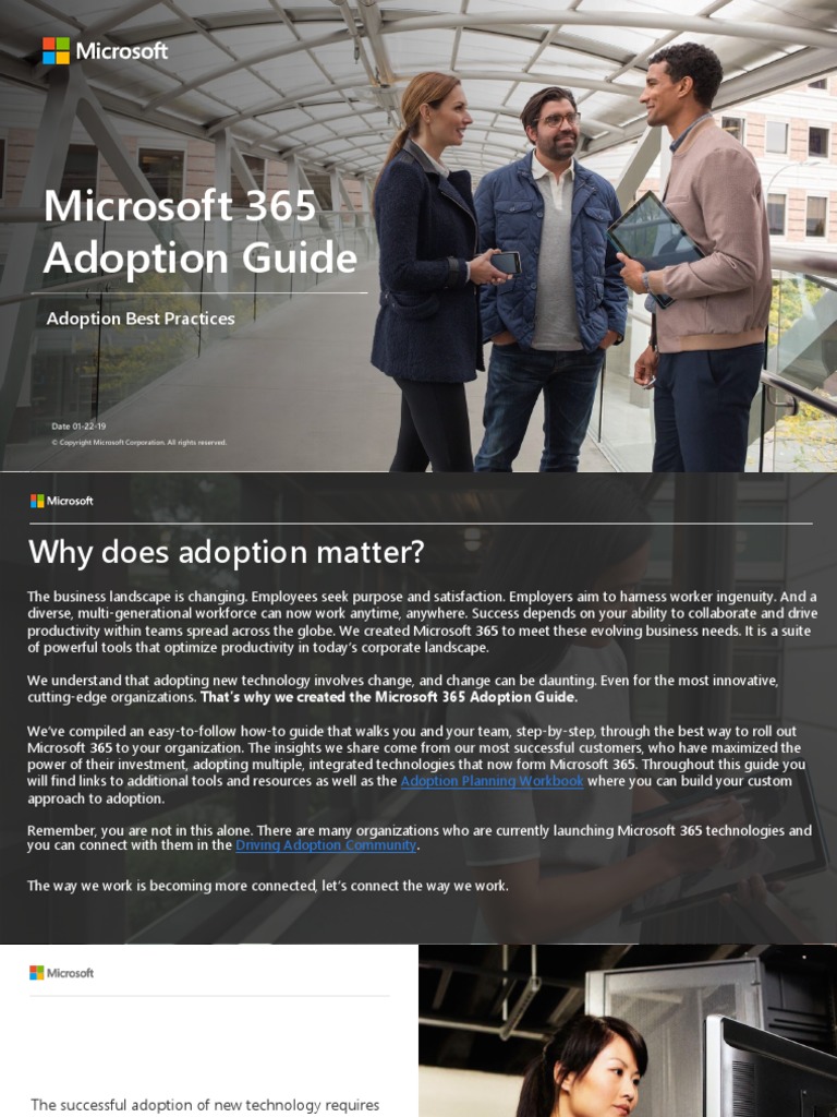 Microsoft Adoption Guide - 02202019 | PDF | Performance Indicator ...