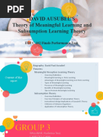 Ausubel's Meaningful Learning Theory | PDF | Concept | Learning