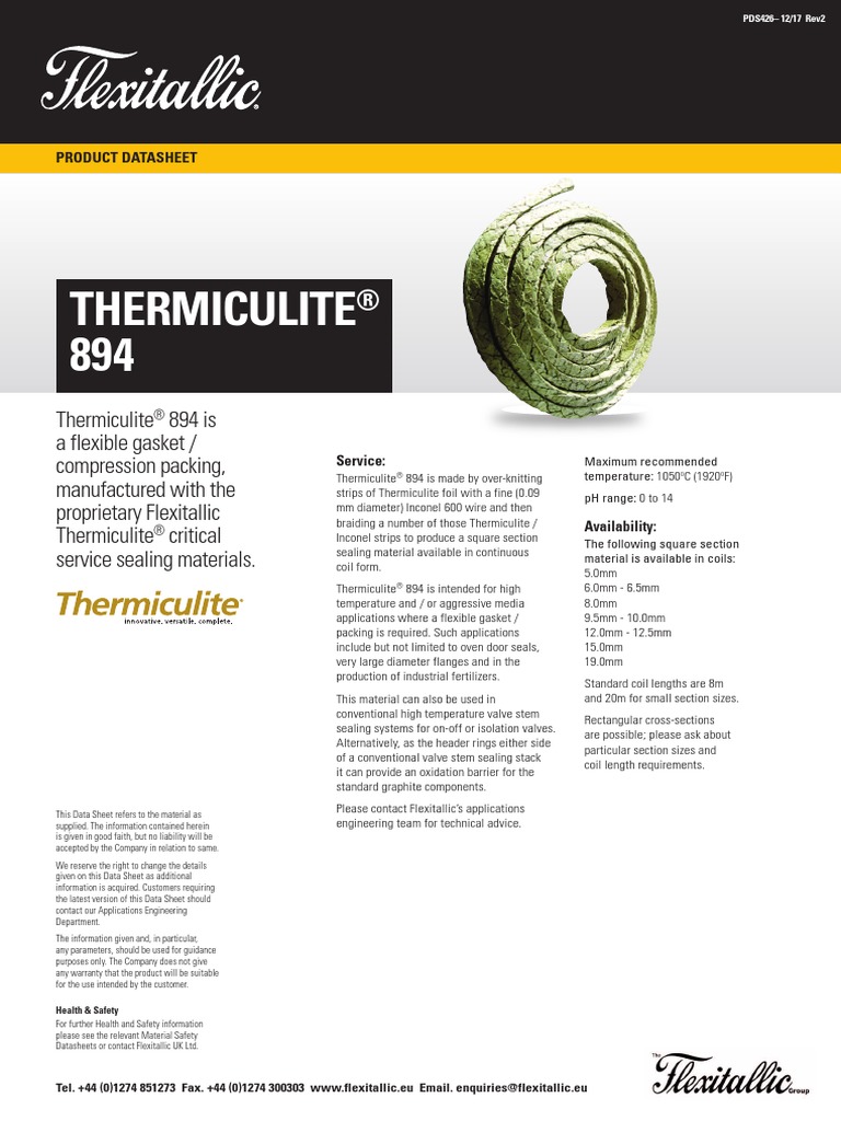 Thermiculite 894 | Download Free PDF | Occupational Safety And Health