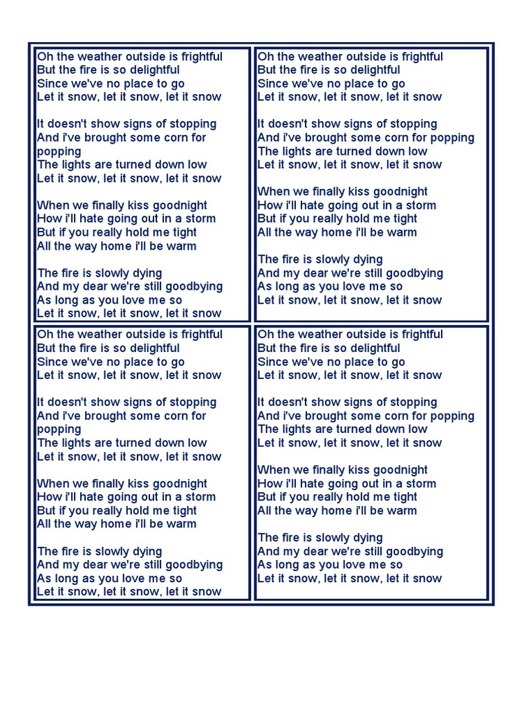 Oh The Weather Outside Is Frightful | PDF | Weather Events | Natural ...