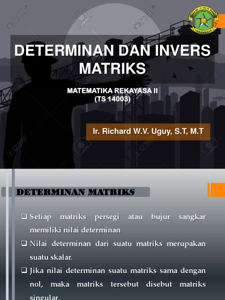 Determinan Dan Invers Matriks | PDF