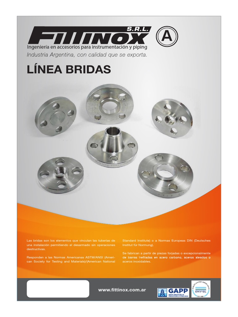 Bridas Inox - Catalogo | PDF | Materiales | Tecnologías de gas