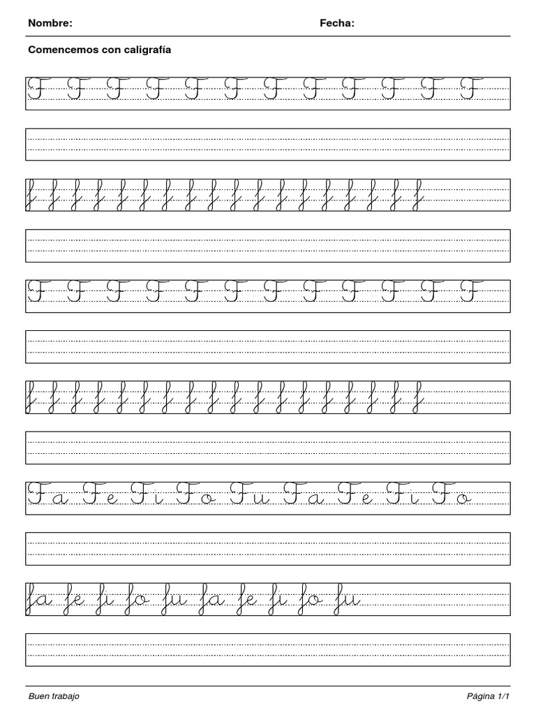 Caligrafia F | PDF